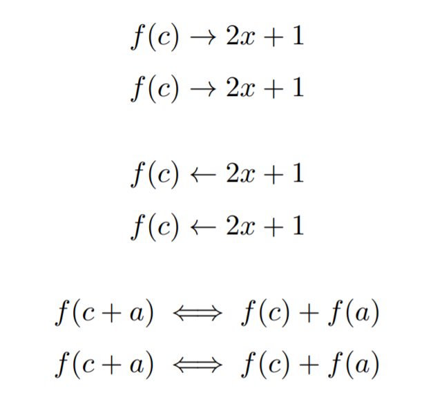 Arrow Types In LaTeX A Complete List LaTeX Tutorial