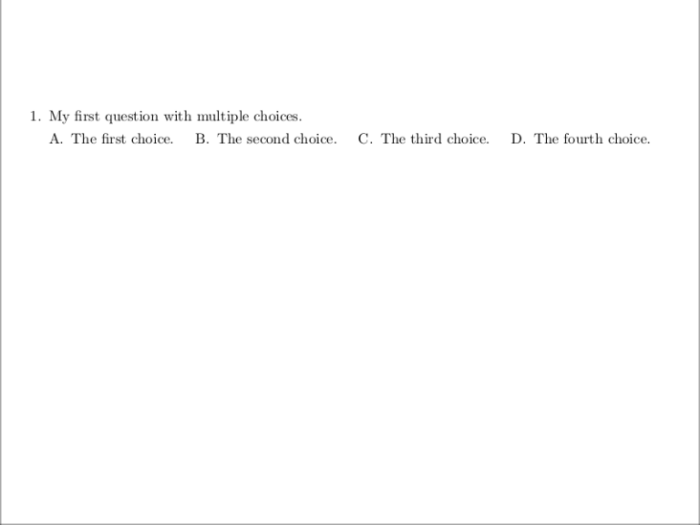Typesetting Multiple Choice Questions in LaTeX - LaTeX-Tutorial.com